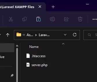 These files will tell XAMPP to locate your public folder and execute ...