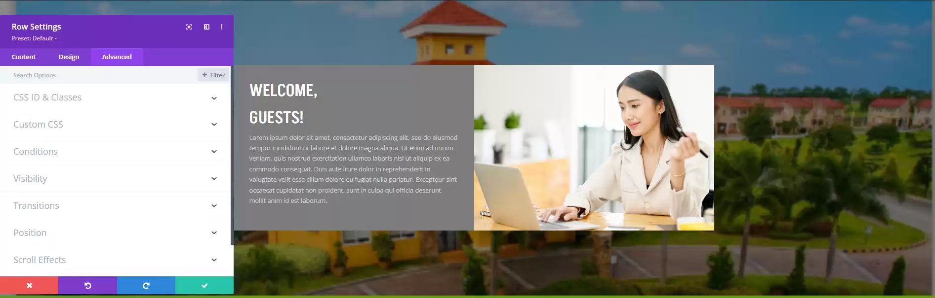 2. Select Custom CSS, then hover your cursor on the word Main Element to display more options