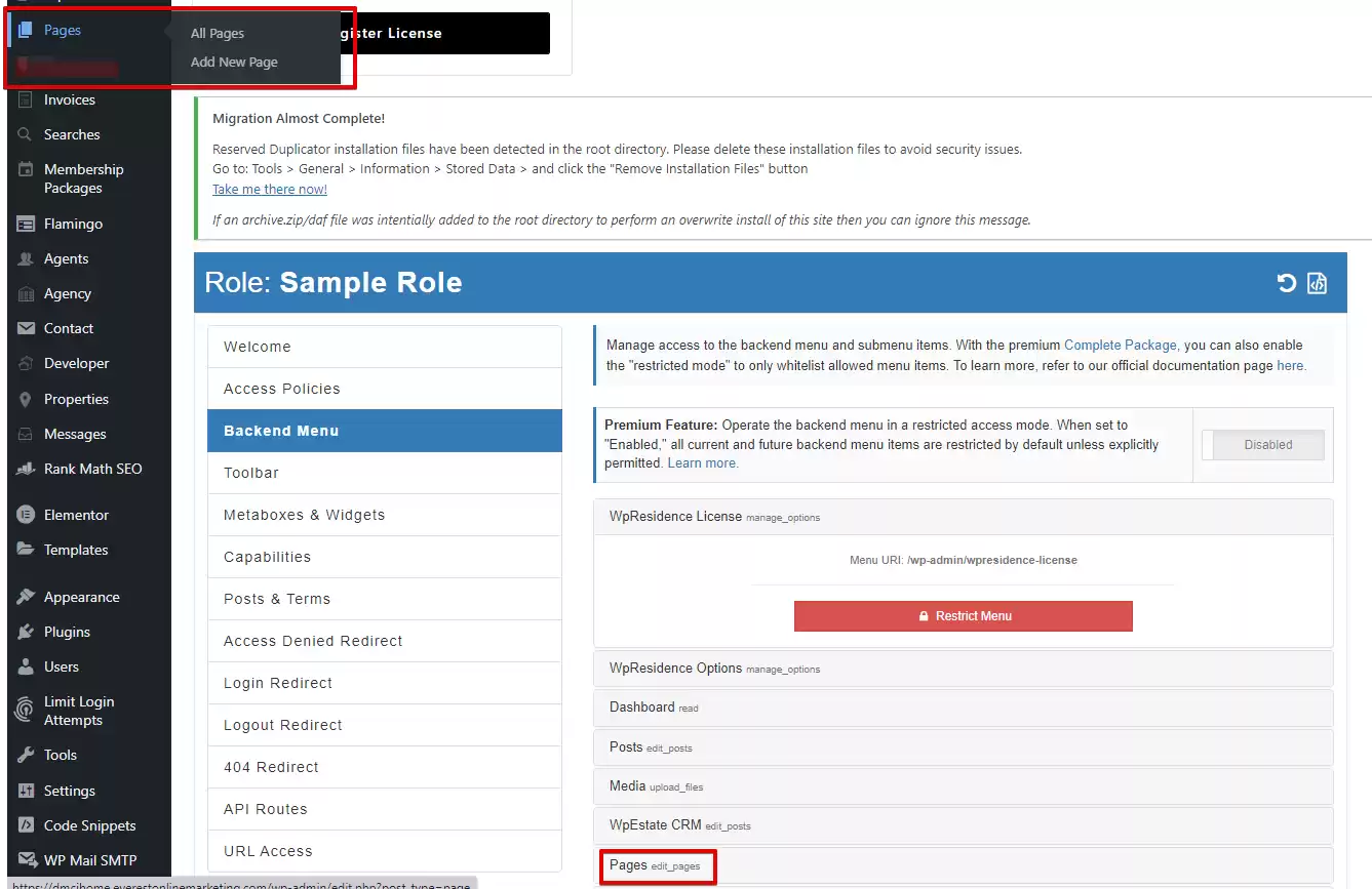 In your WordPress dashboard, navigate to the "AAM" menu on the left-hand side.