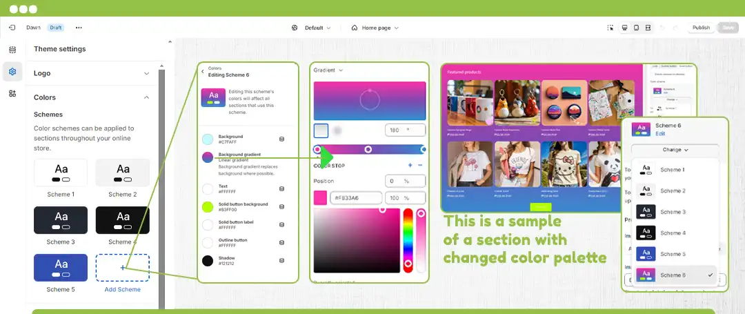 Now let us Start with the Theme Settings Shortcut key: